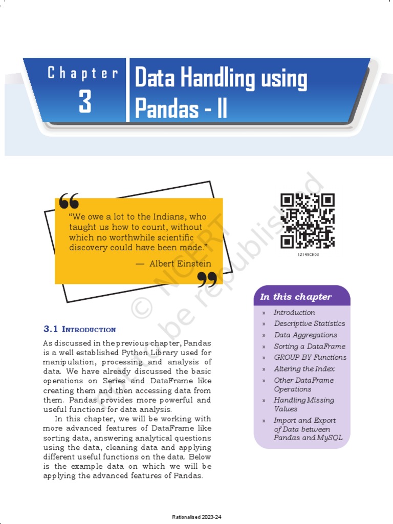 Data Handling Using Pandas - II | PDF | Quantile | Quartile