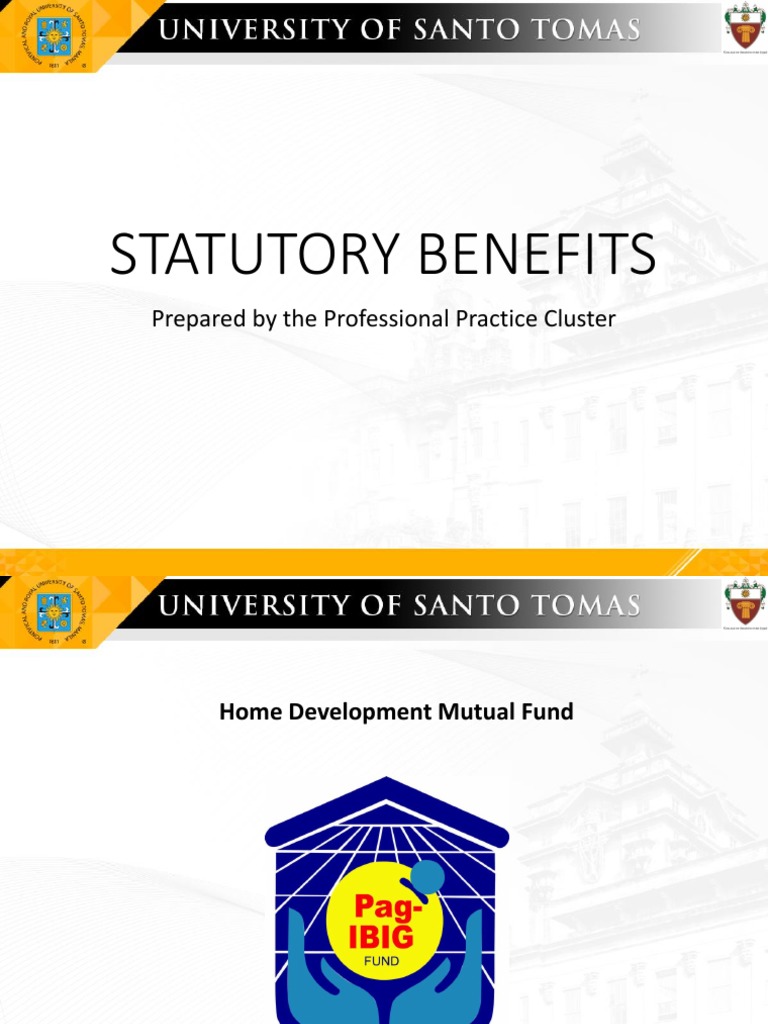 4.PP 3 - Statutory Benefits | PDF | Welfare | Social Programs