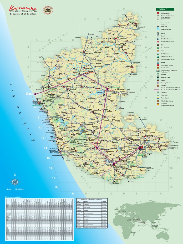 Karnataka Map Front and Back 1 | PDF