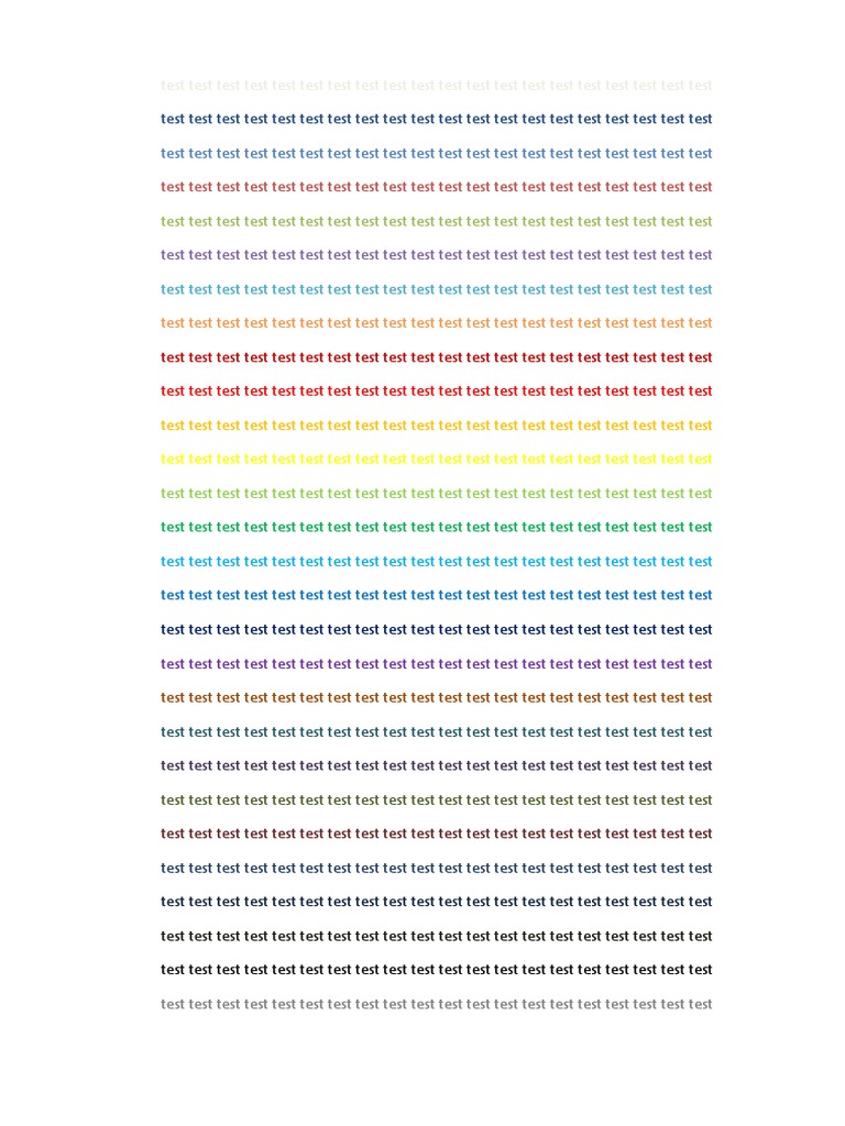 Test Printer Colour | PDF