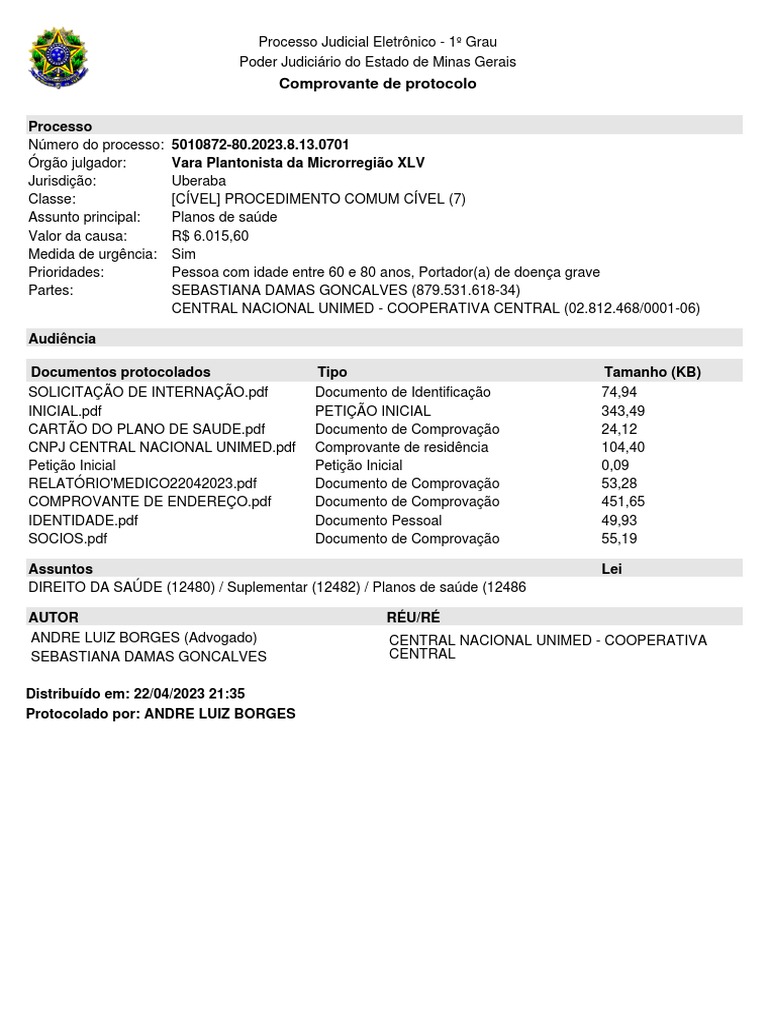 Comprovante de Protocolo | PDF | Direito