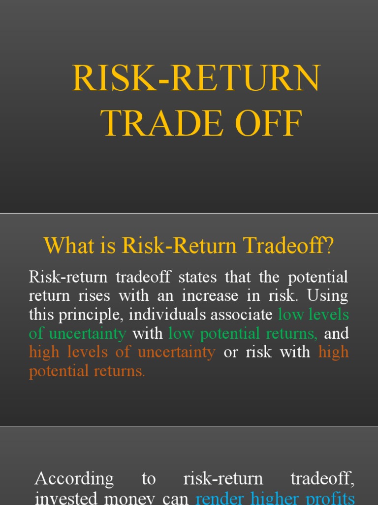 Risk-Return Trade Off | Download Free PDF | Beta (Finance) | Sharpe Ratio