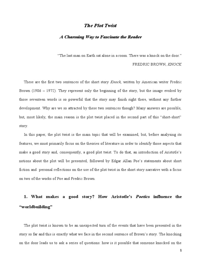 The Plot Twist A Charming Way To Fascinate The Reader Pdf