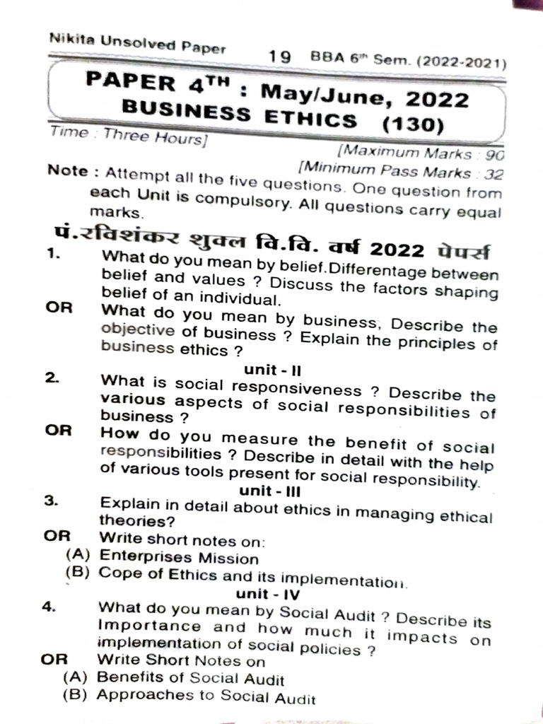 BBA 6th Semester Last 10 Year Question Paper | PDF | Entrepreneurship | Taxes