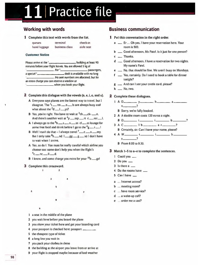 Business Result A2 Unit1 Exercises | PDF