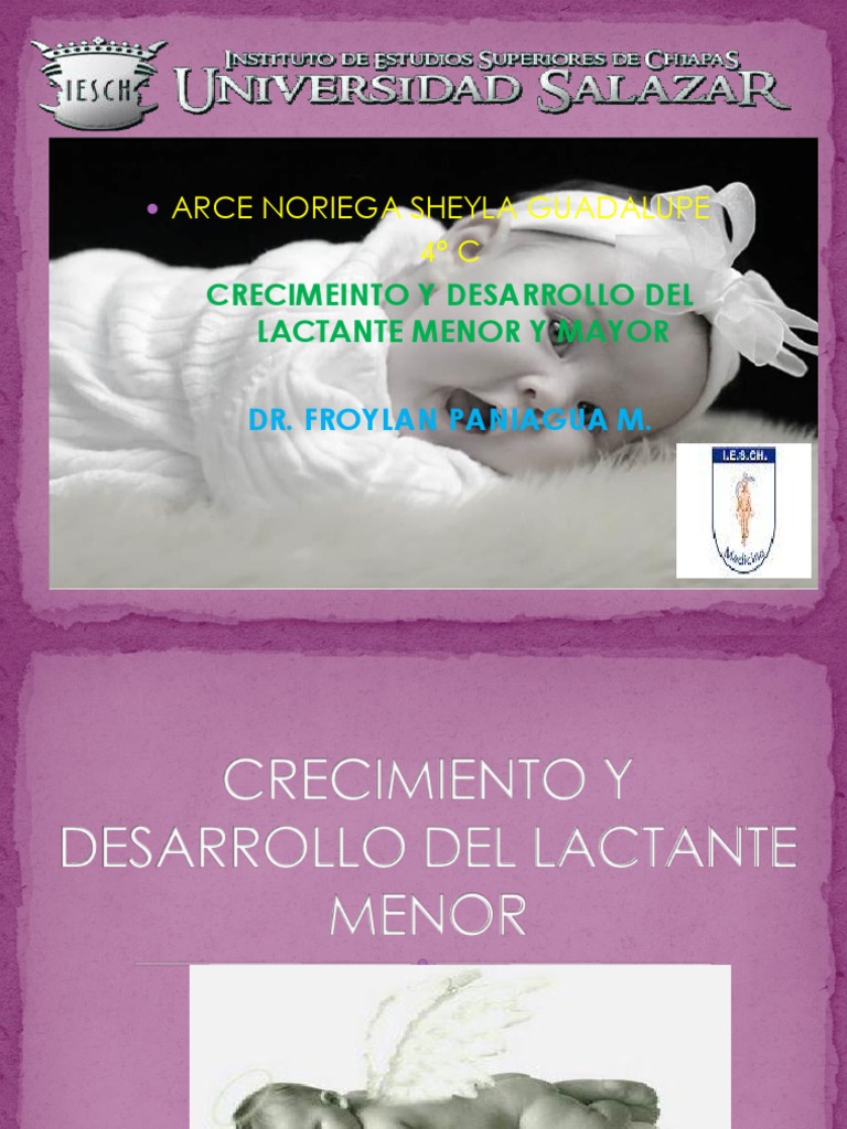Crecimiento y Desarrollo Del Lactante Menor y Mayor Shey | PDF | Dormir ...