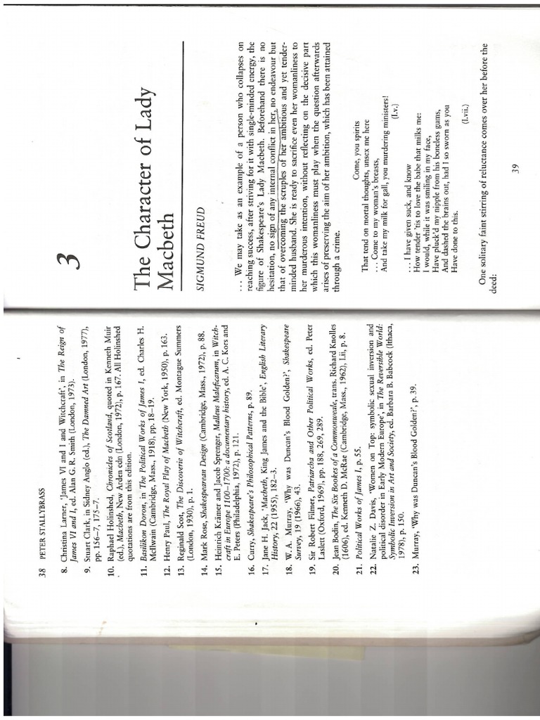 Extension - Freud - The Character of Lady Macbeth | PDF