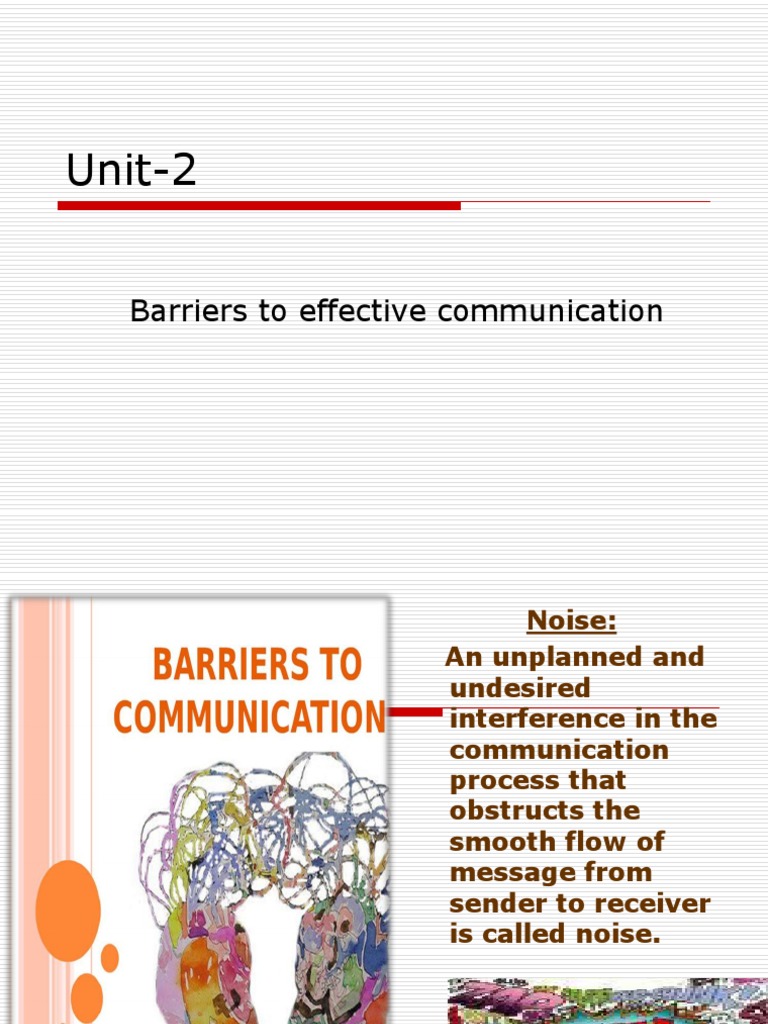Barriers | Vocabulary | Communication