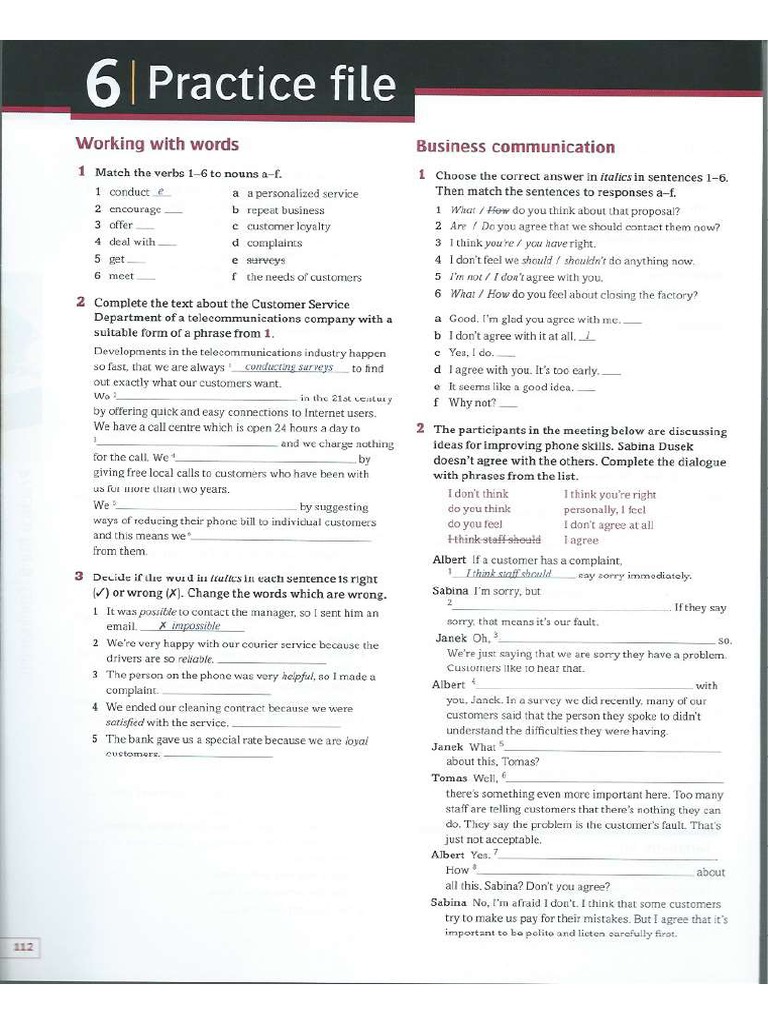 Business Result A2 Unit 8 Exercises | PDF