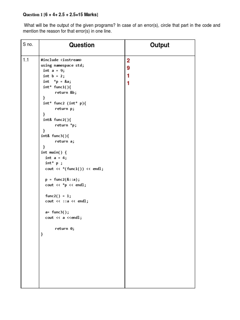 OOP Sessional 1 Solution | PDF | Pointer (Computer Programming) | Computer Programming