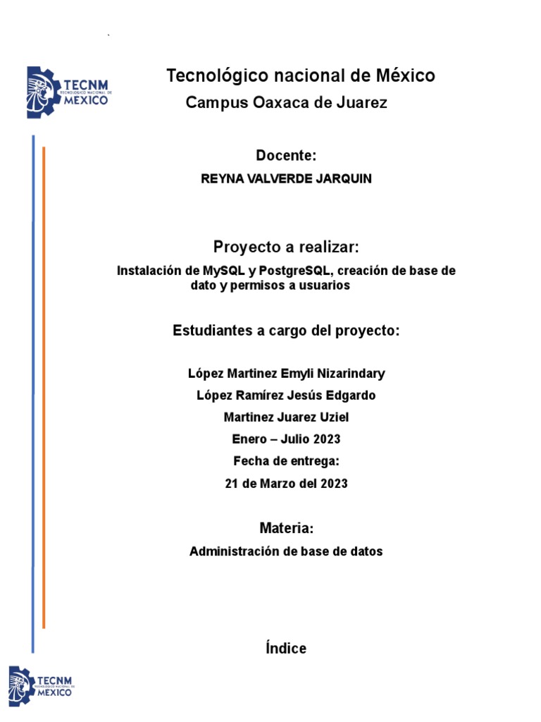 Proyecto DB | PDF | Mi sql | Desarrollo de software