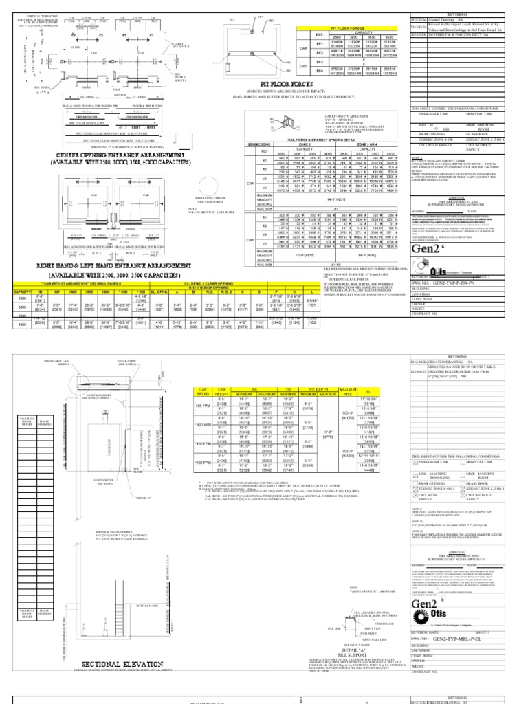 Otis Gen2 Elevator Specifications Guide | PDF | Elevator | Transport ...