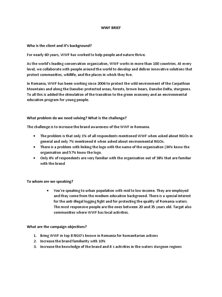 Brief WWF | PDF