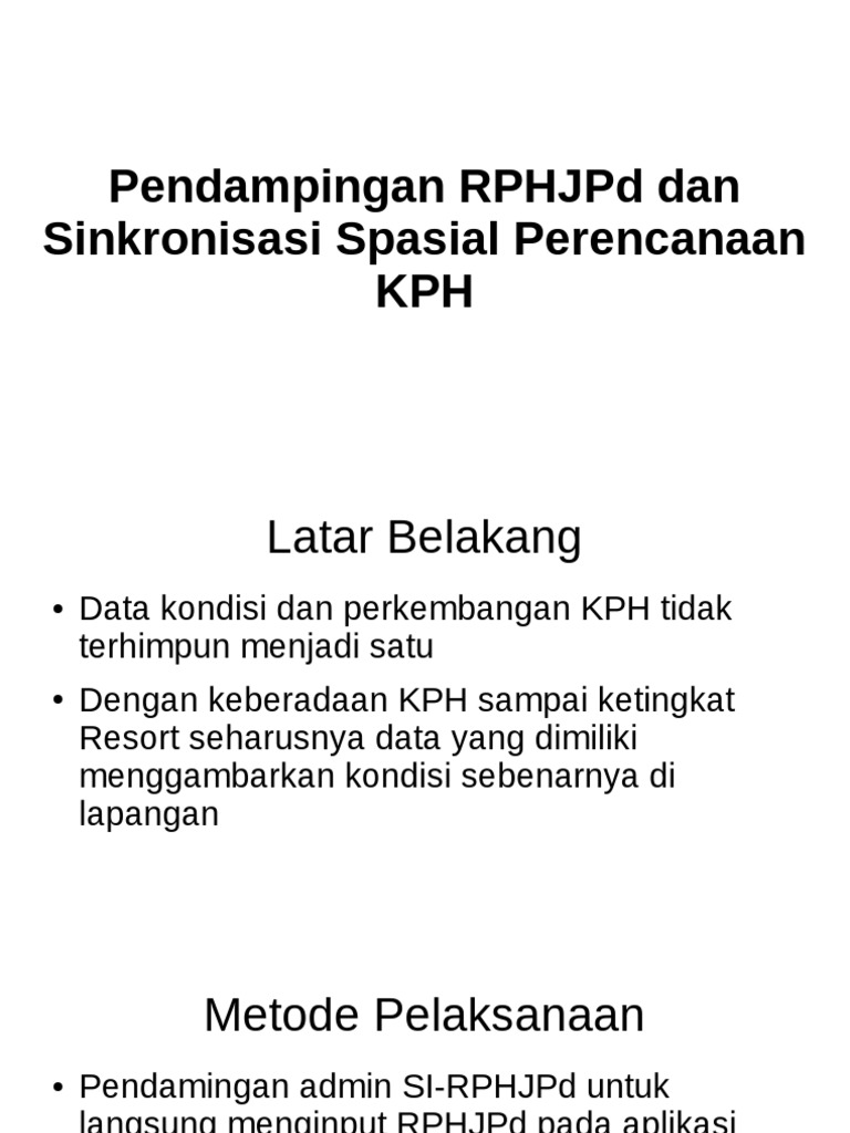 MENYATUKAN DATA KPH SECARA SPASIAL | PDF