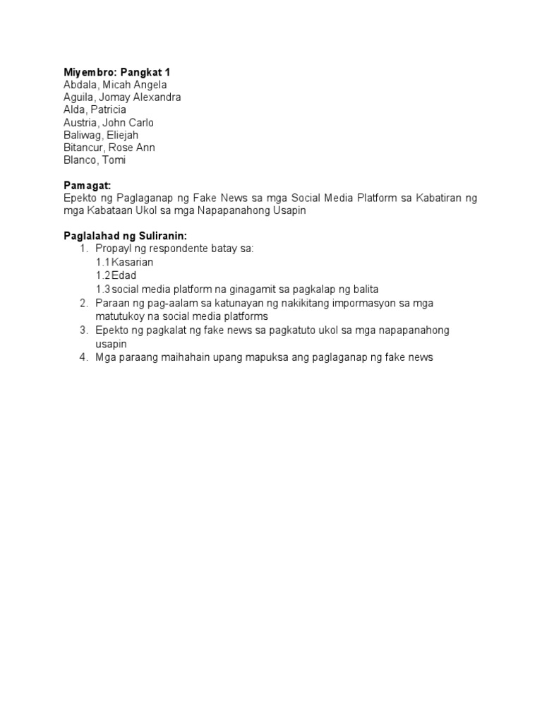 Miyembro: Pangkat 1 | PDF