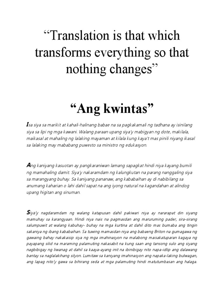 Group Report Ang Kwintas | PDF