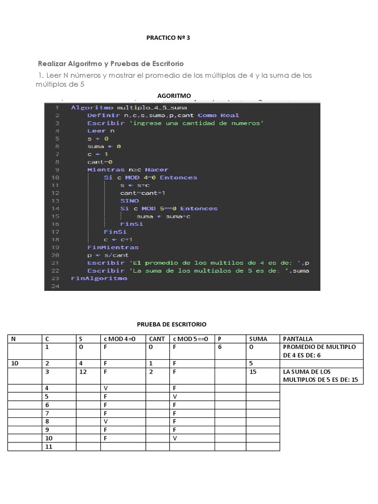 Ejercicios de Algoritmos de Numeros y Series | PDF