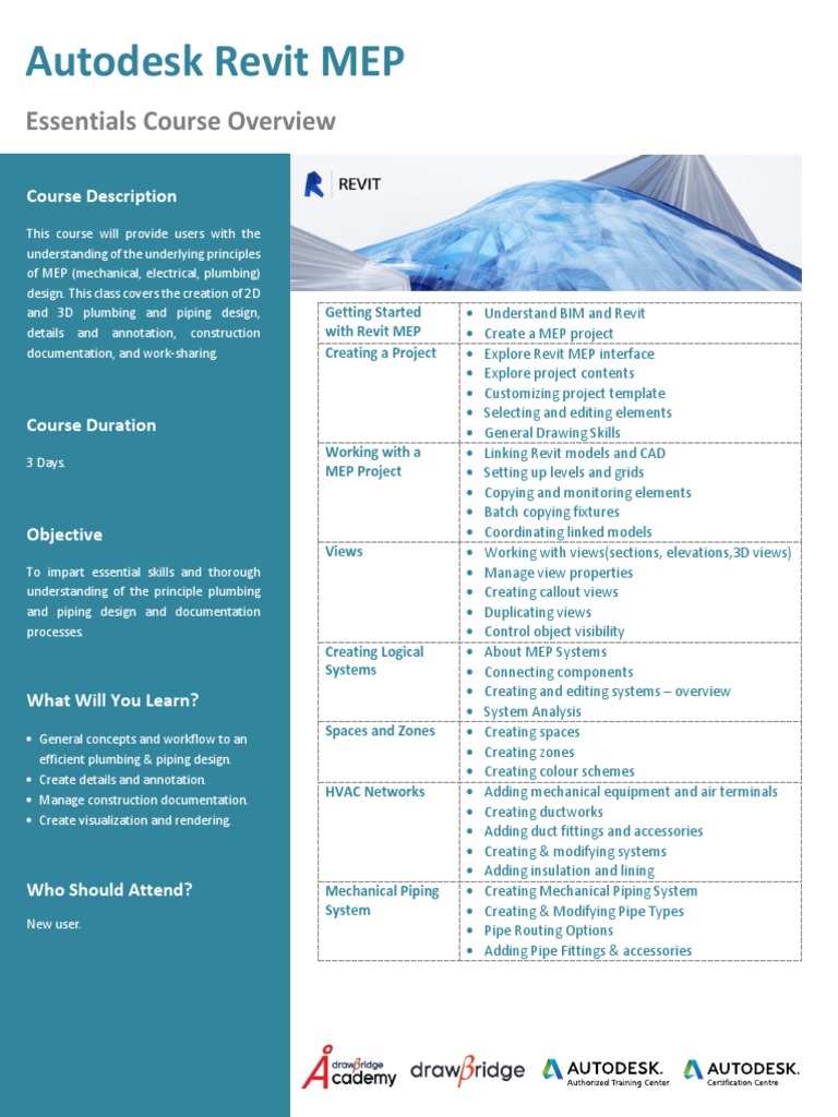 CAD025 - Autodesk Revit MEP Essentials | PDF | Autodesk Revit | Manufactured Goods
