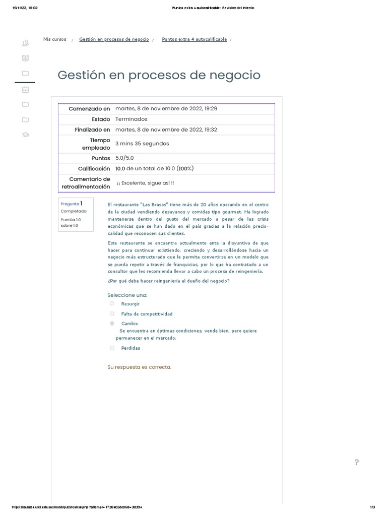 Puntos Extra 4 Autocalificable - Revisión Del Intento | PDF | Negocios ... Puntos Extra 4 Autocalificable - Revisión Del Intento | PDF | Negocios ...
