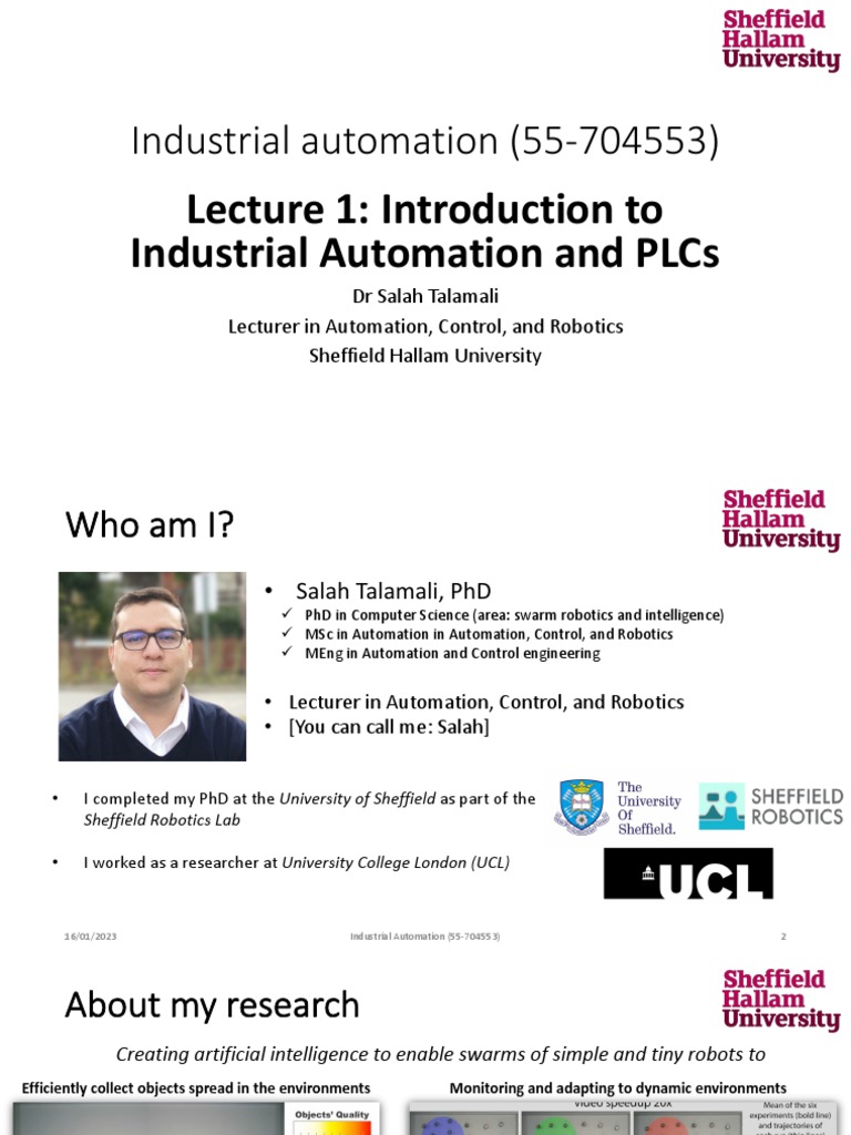 Lecture 01 - Introduction To Industrial Automation | PDF | Programmable ... Lecture 01 - Introduction To Industrial Automation | PDF | Programmable ...