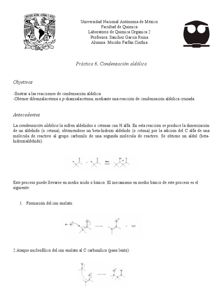 Condensación Aldólica | PDF