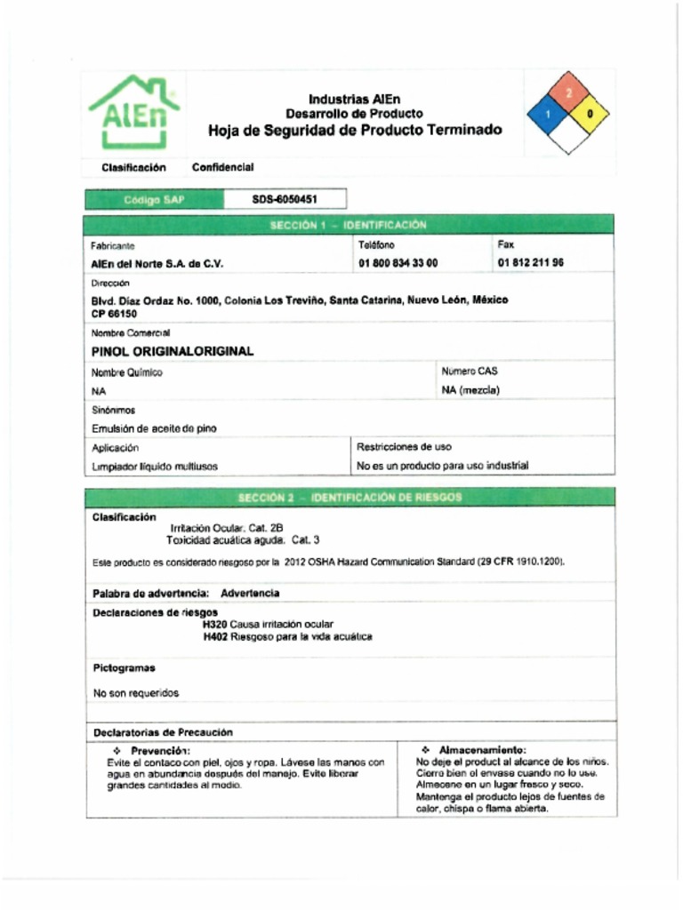 Hds - Pinol | PDF
