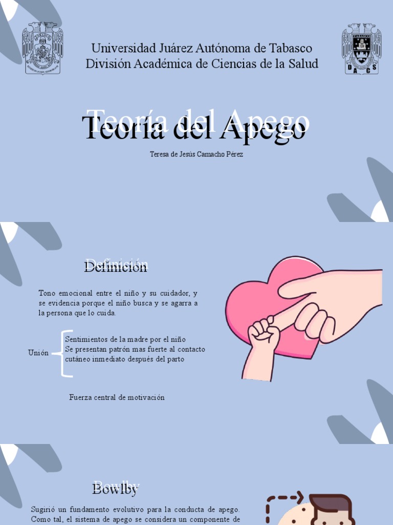 Teoria Del Apego | PDF | Teoría de apego | Sicología