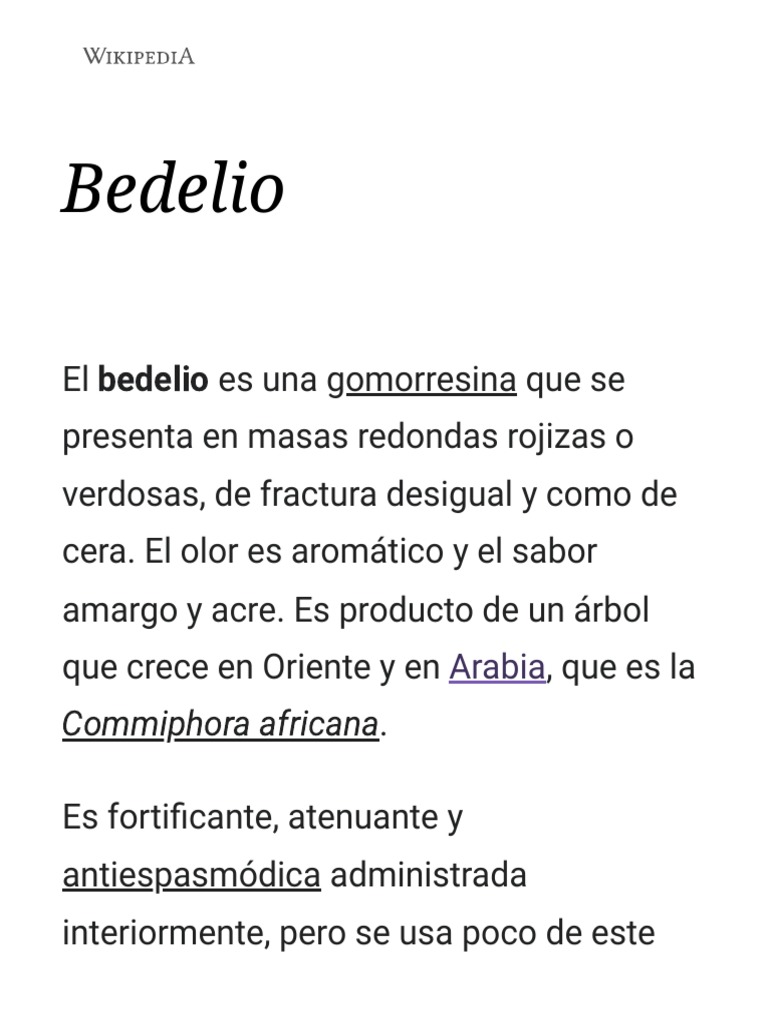 Bedelio: Arabia | PDF | Salud y bienestar