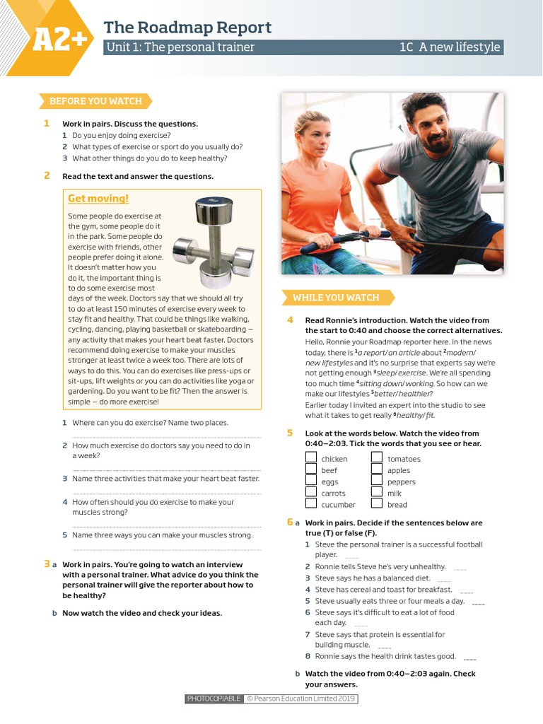 Roadmap Video A2PLUS Unit1 | PDF | Wellness | Lifestyle