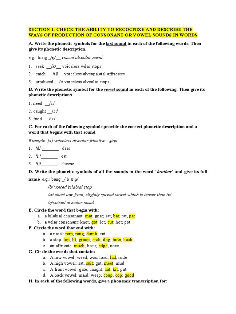 Phonetic Analysis of English Speech Sounds: A Comprehensive Examination ...