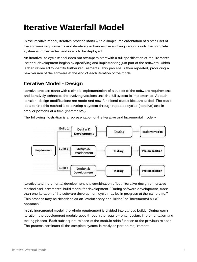 Iterative Waterfall Model | PDF | Software Development Process ...
