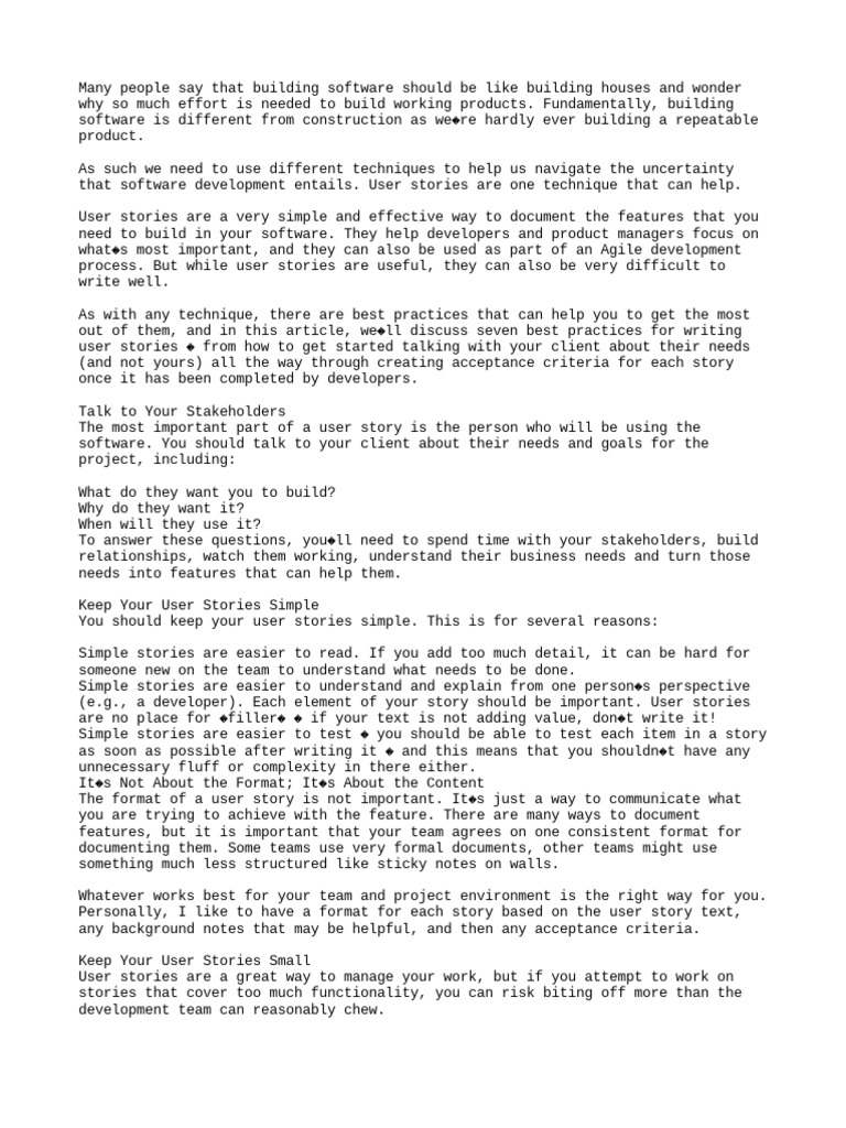 User Stories | PDF | Communication | Information Technology
