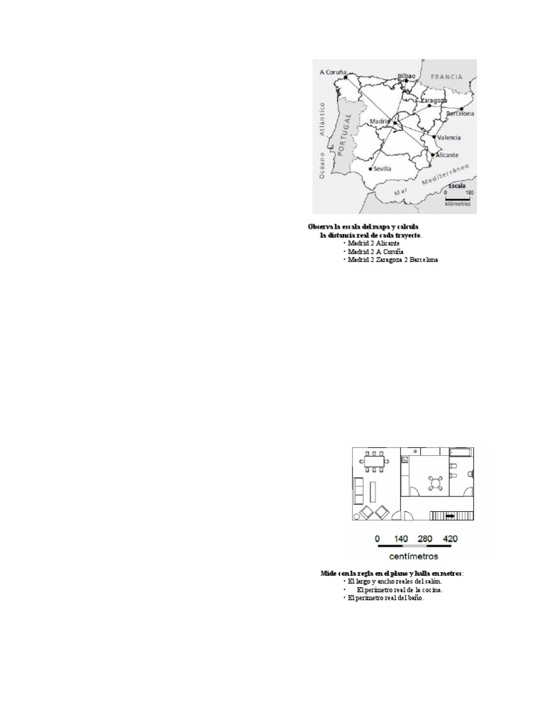 10 Observa La Escala Del Mapa y Calcula | PDF
