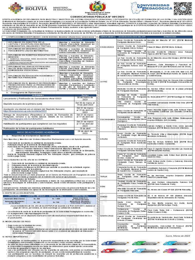 Conv Oferta I 2023 | PDF