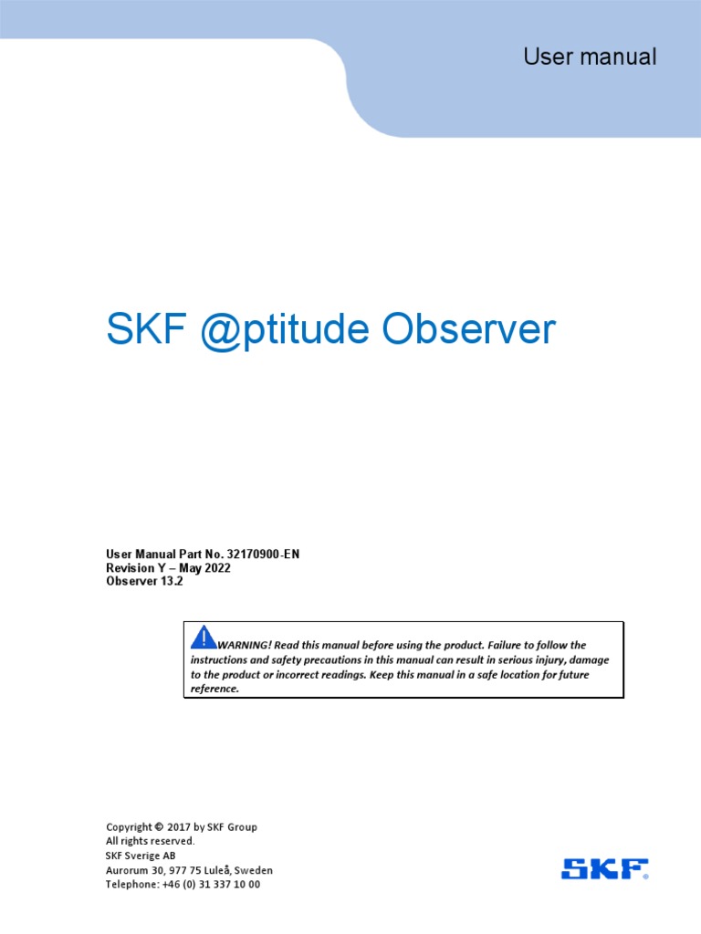 SKF @ptitude Observer: User Manual | PDF | Computer Network | Internet Access
