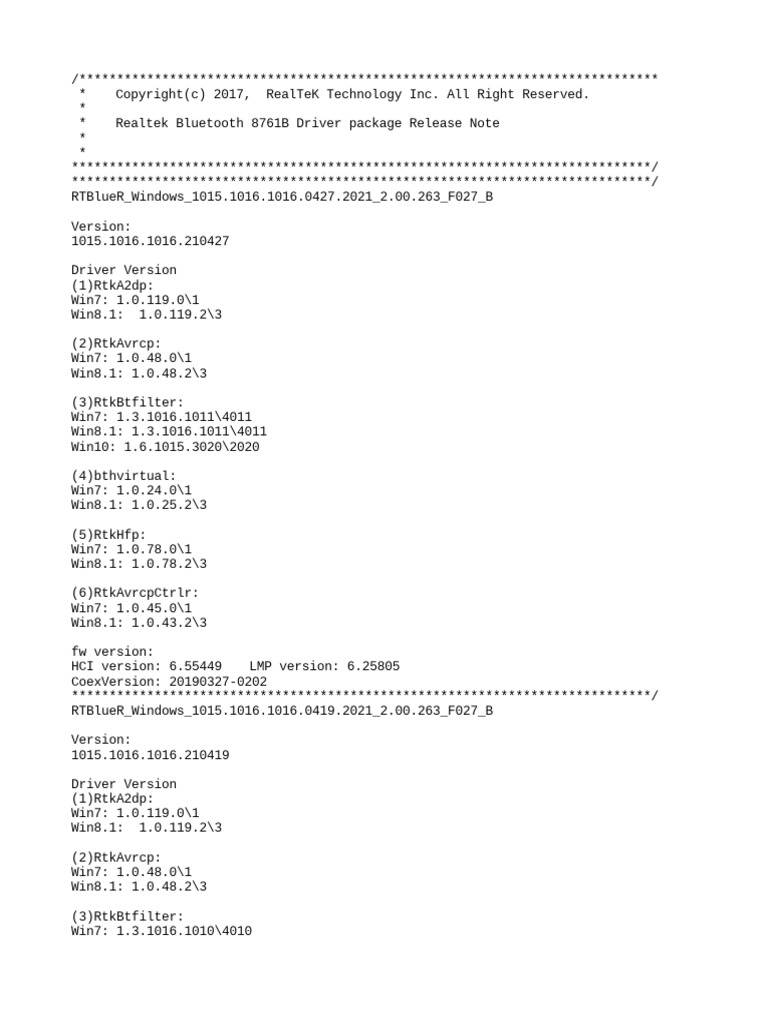 Release RTKBluetoothE | PDF