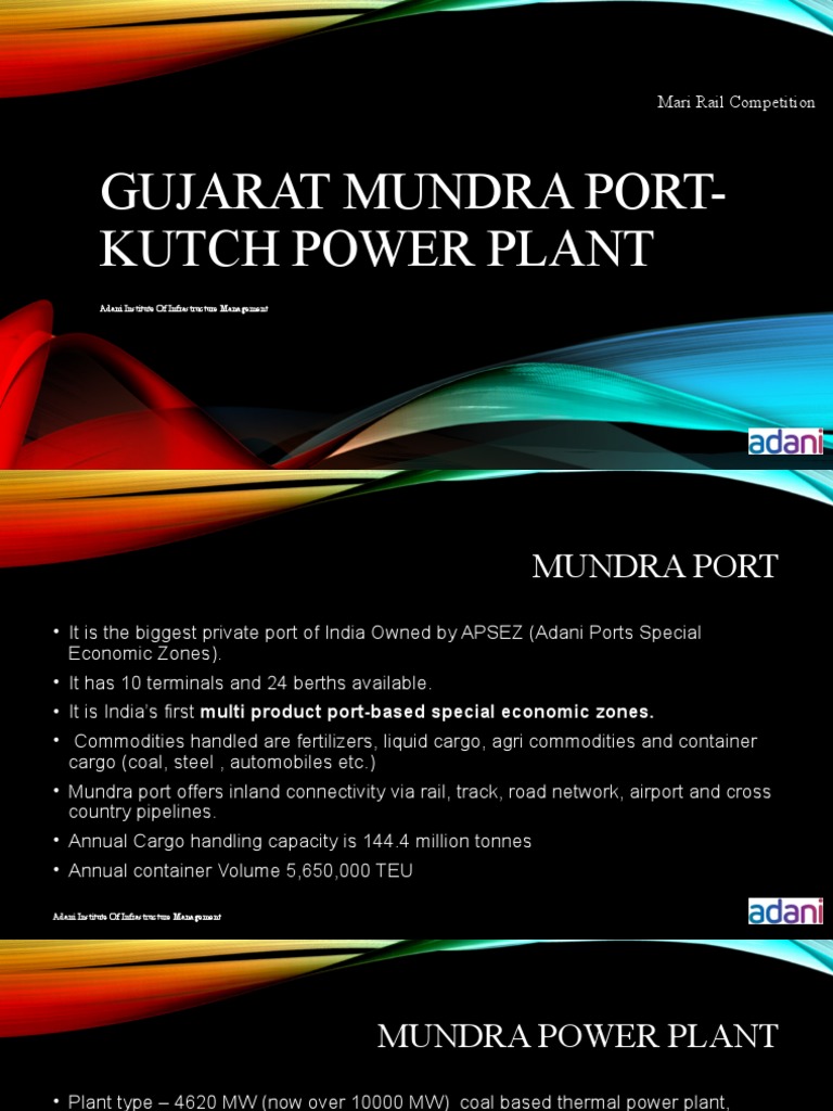Gujarat Mundra Port-Kutch Power Plant | PDF | Electric Power | Economies