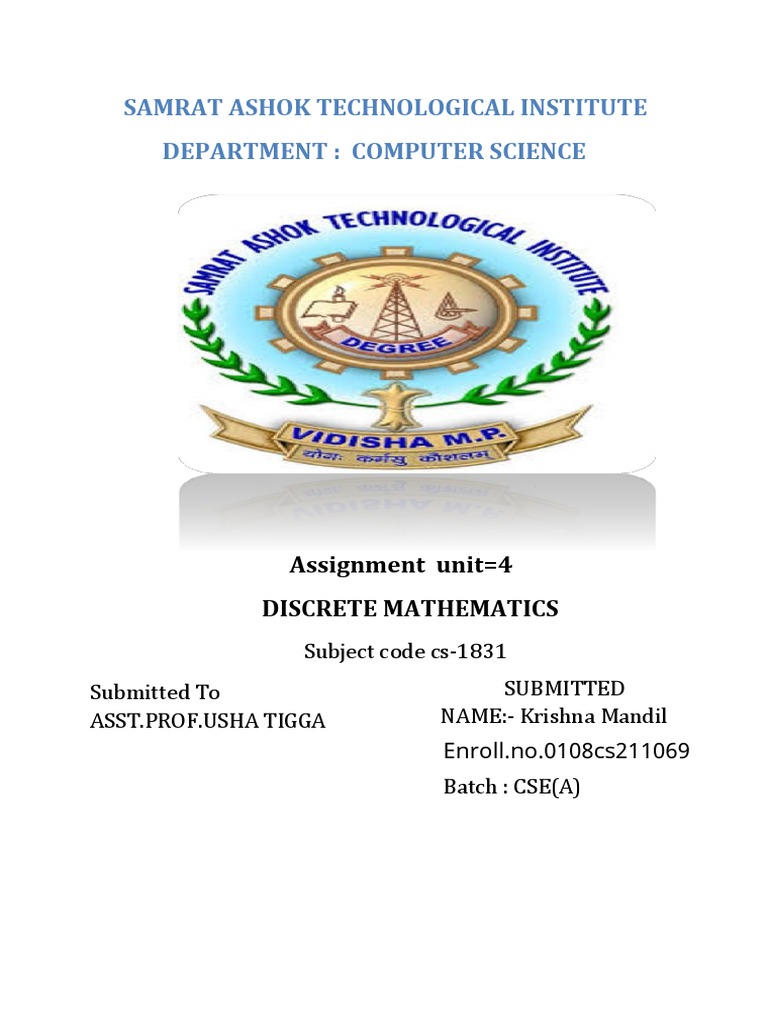 DM Assignment Unit-4 | PDF | Group (Mathematics) | Algebraic Structures DM Assignment Unit-4 | PDF | Group (Mathematics) | Algebraic Structures