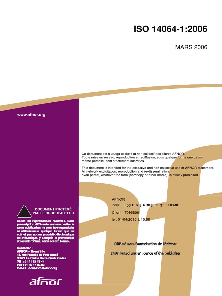 Iso 14064-1 | PDF | Technologie et ingénierie