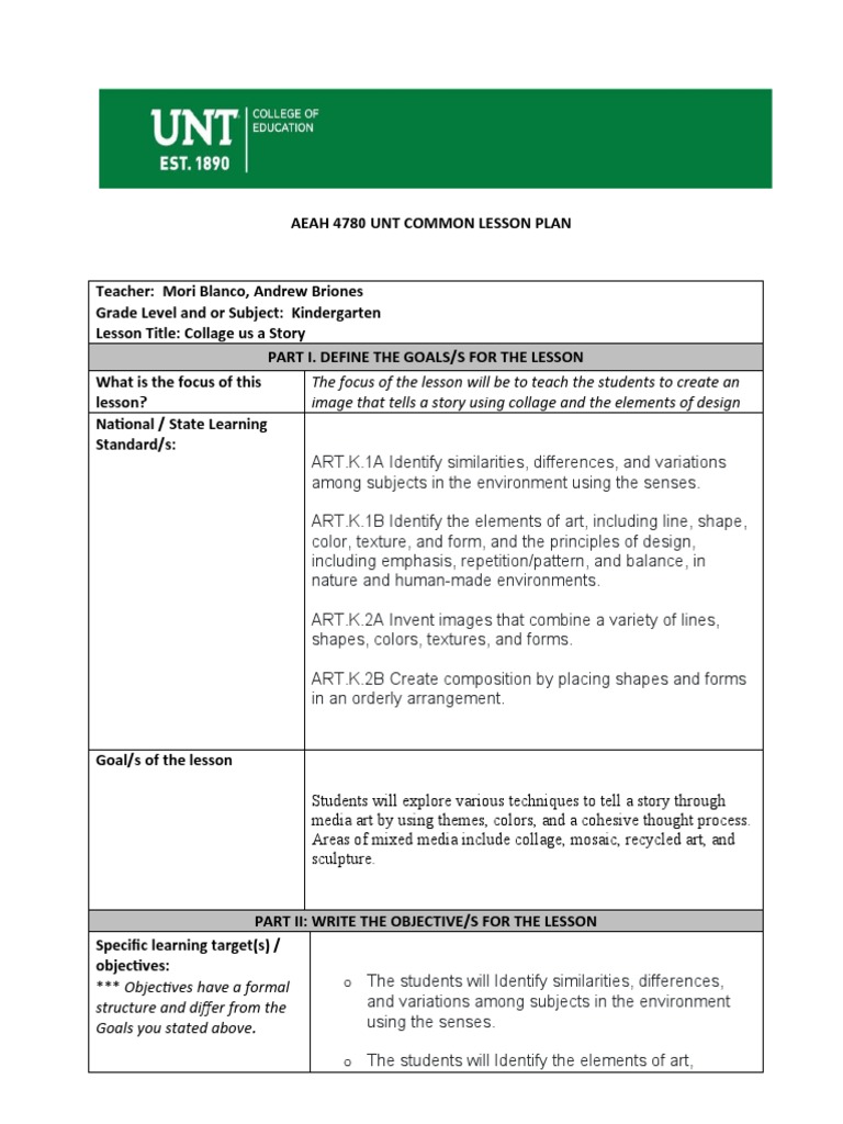 Lesson Plan Collage | Download Free PDF | Individualized Education ...