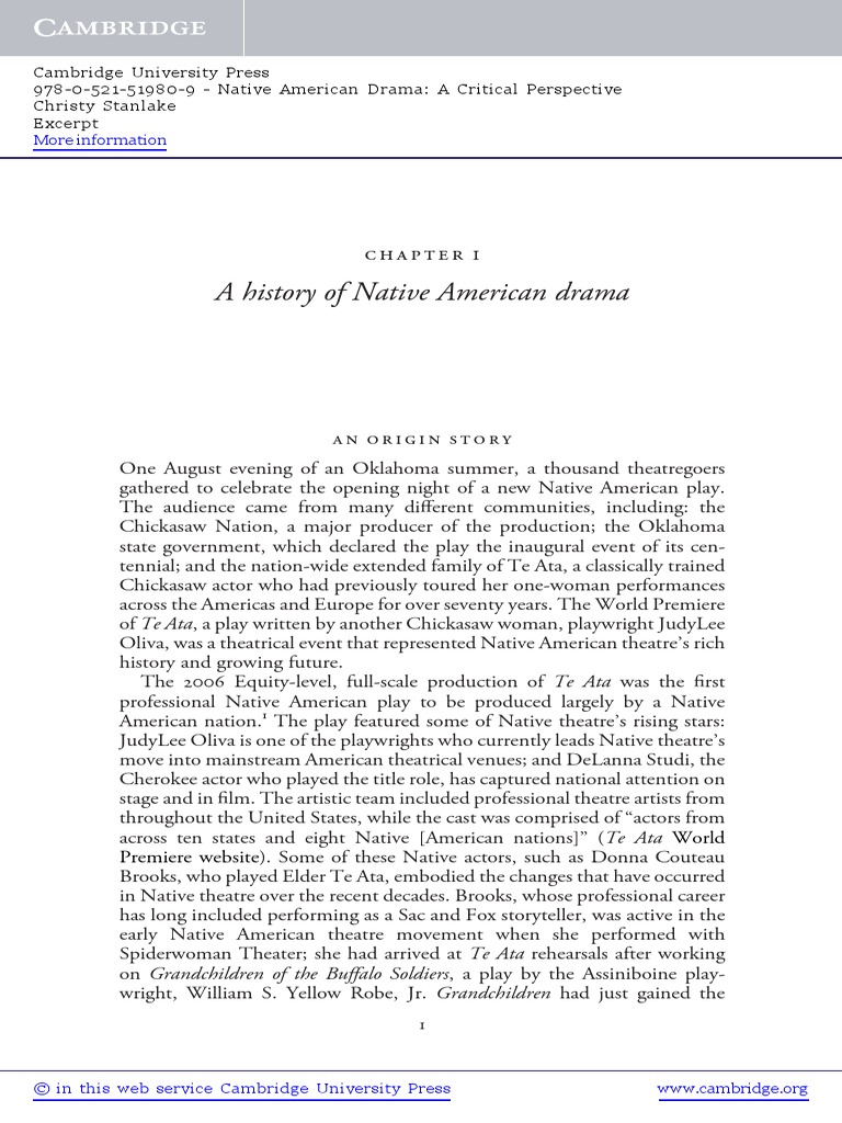 Te Ata: A Milestone in Native Drama | PDF | Indigenous Peoples Of North ...