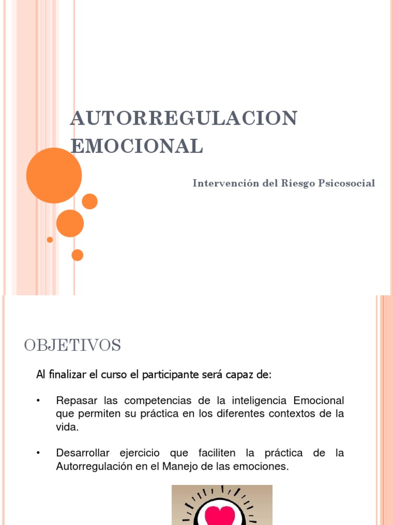Estrategias de Autorregulación Emocional | PDF