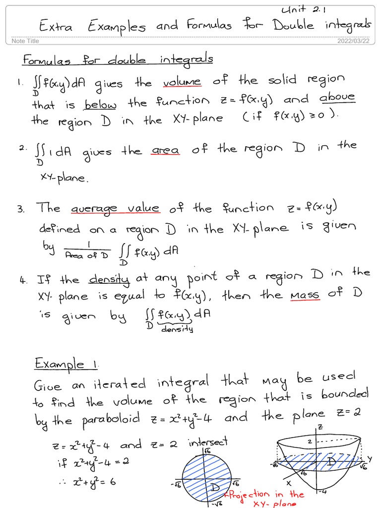 WTW258 Extra Examples (And Formulas) Unit 2.1 | PDF