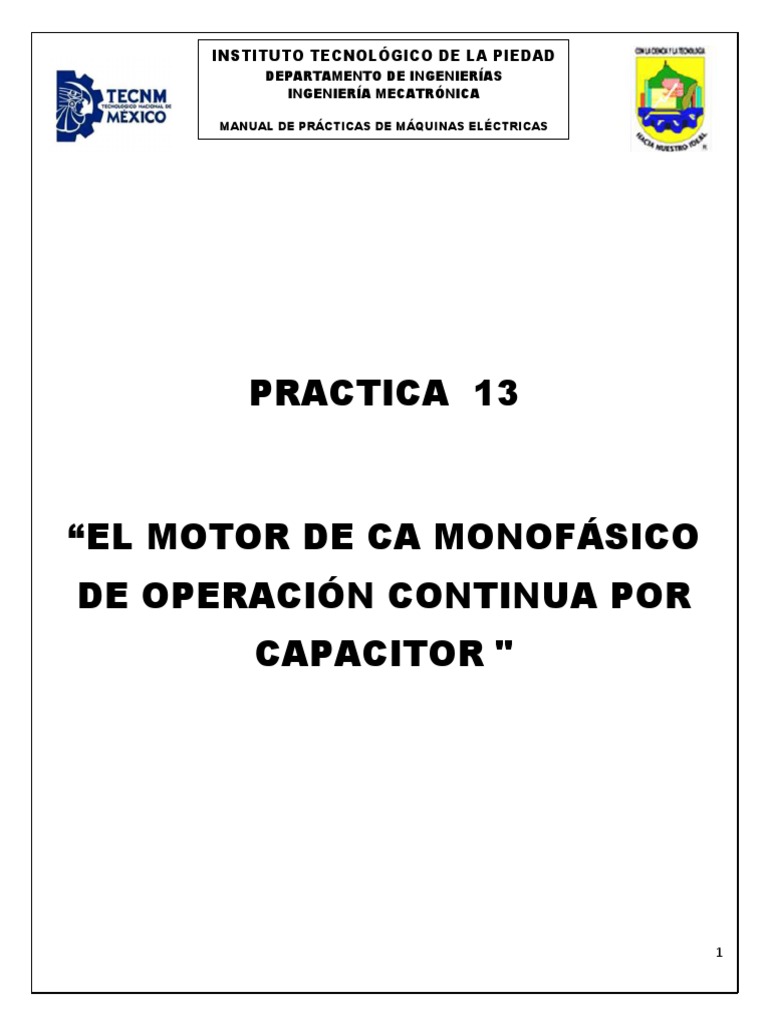 Motores de Ca 3 | PDF | Energia electrica | Condensador
