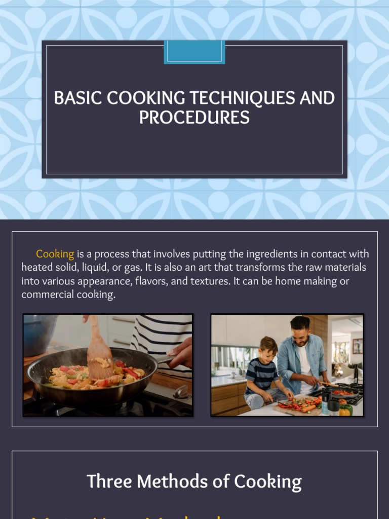 Basic Cooking Techniques | PDF | Cooking | Pressure Cooking