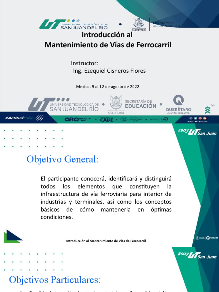 Prontuario Introducción Al Mantto de Vïas UTSJR Ago 22 On Line | PDF | Ancho de vía ...