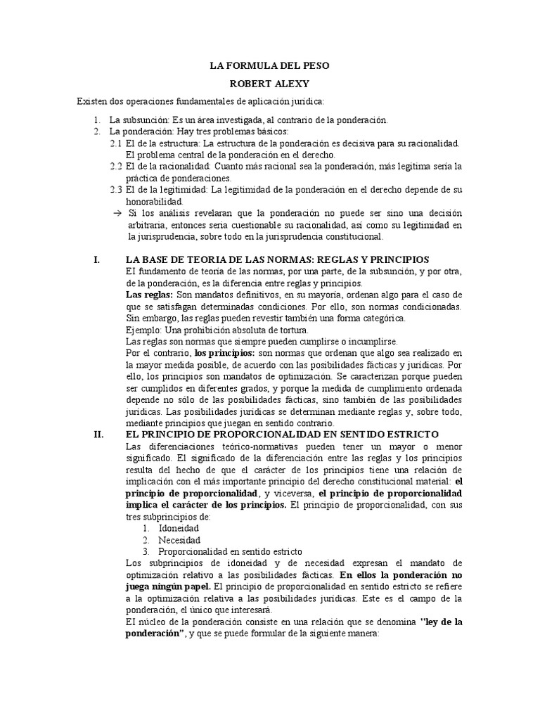 La Formula Del Peso - Resumen | PDF | Racionalidad | Constitución