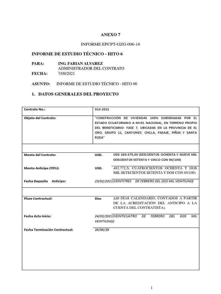 2-Informe de Apr Hito 6-Signed | PDF