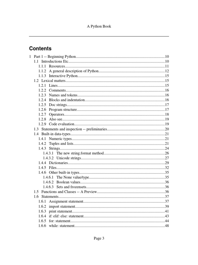 A Python Book Beginning Python Advanced Python And Python Exercises 3 Pdf Python