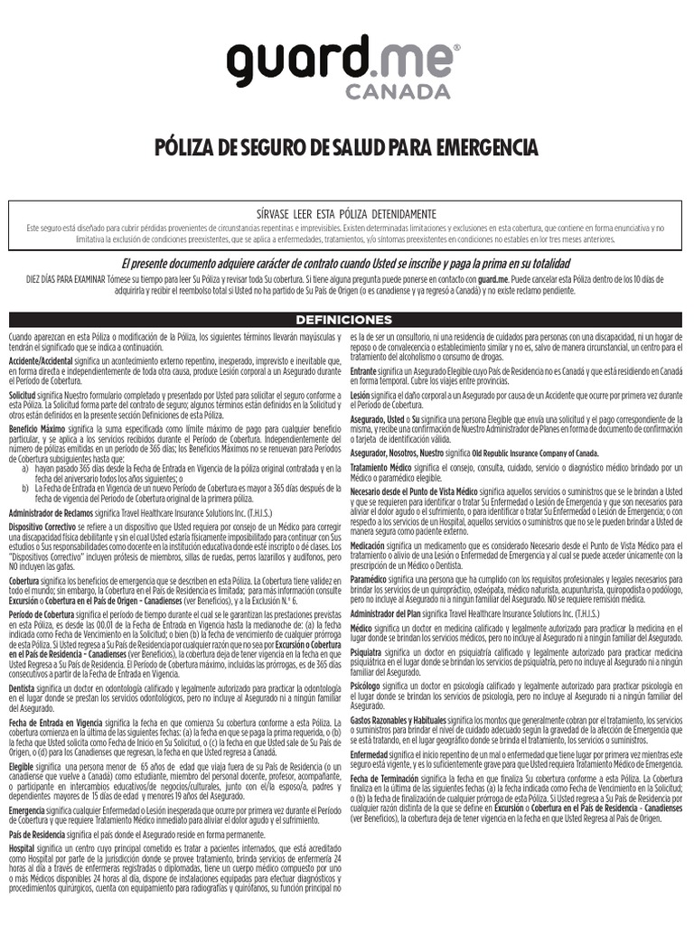 Guardme Drug Card Policy Wording Spanish | PDF | Finance & Money Management